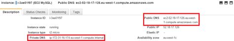amazon web services finding hostname of mysql installed on aws