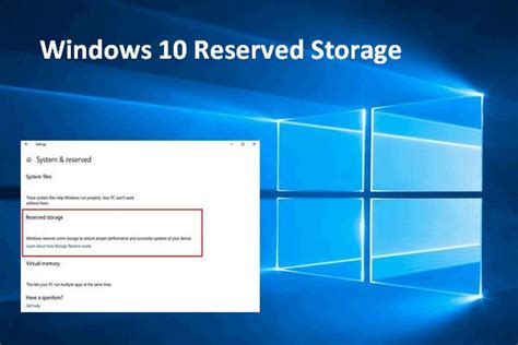 How The Reserved Storage Works In Windows 10 Minitool