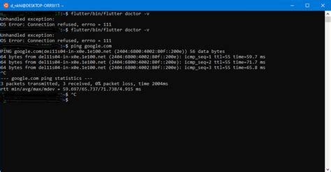 flutter doctor unhandled exception · issue 56816 · flutter flutter