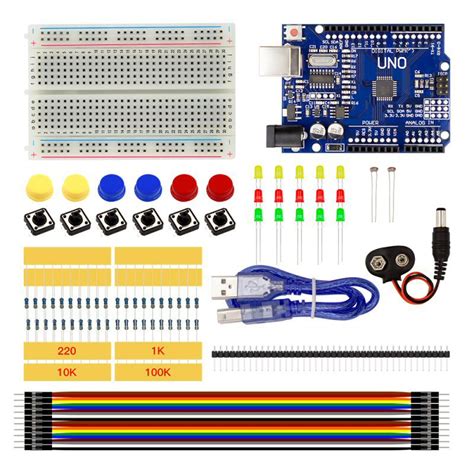 kit starter arduino uno r3 protoboard y accesorios tienda8
