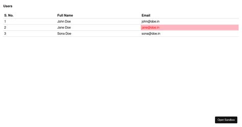 react table with custom cells codesandbox