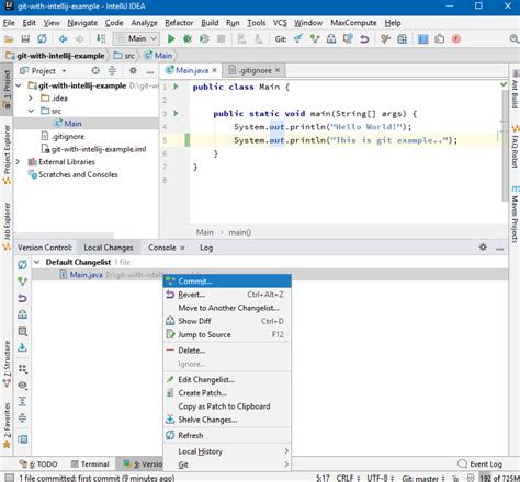 git using git in intellij ide