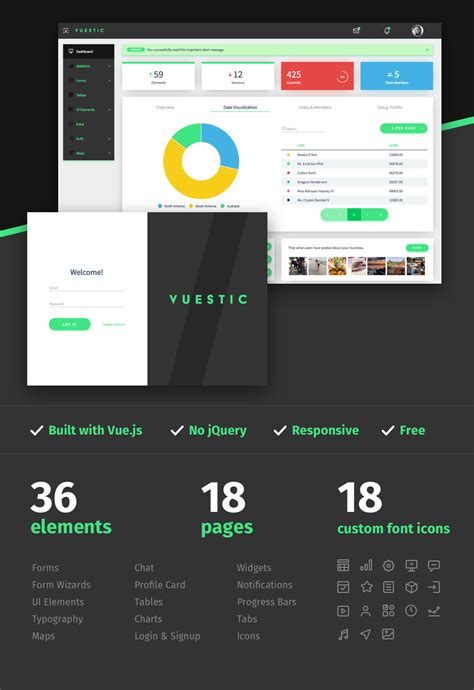 vue js and bootstrap 4 admin dashboard vue script