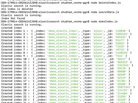 getting started with elasticsearch and node js