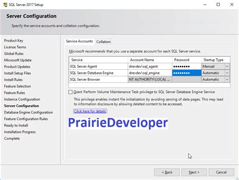 server configuration little developer on the prairie
