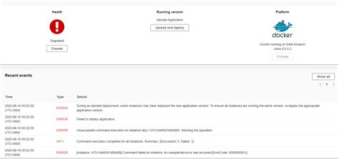 node js unable to deploy node image nestjs on aws elastic beanstalk