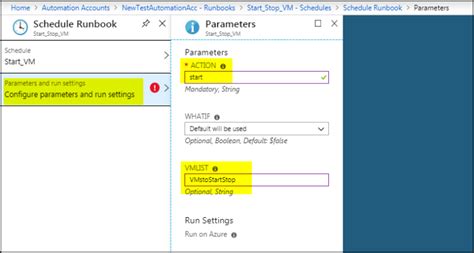 custom runbook using powershell to start stop azure vm in azure