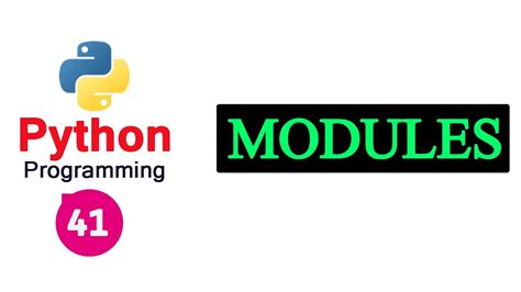 modules in python programming video tutorial youtube