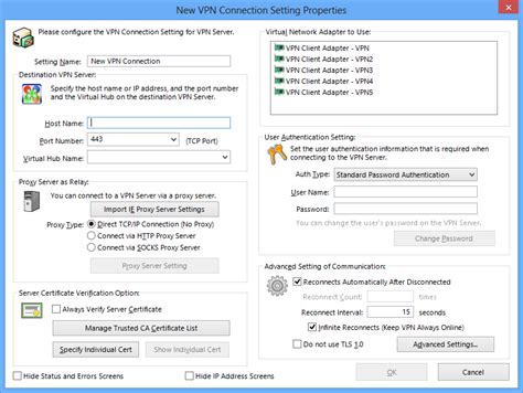 4 4 making connection to vpn server softether vpn project