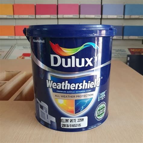 Jual Cat Tembok Eksterior Dulux Weathershield Warna Brilliant White