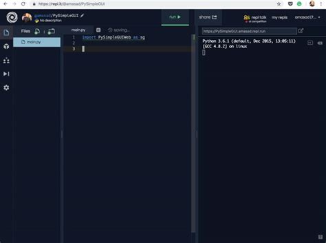 pysimplegui adds support for repl it replit