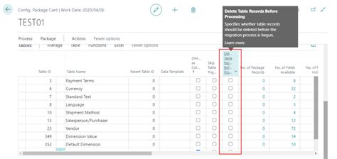 microsoft dynamics 365 business central how to export and import data