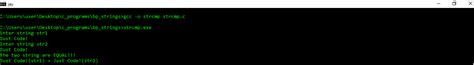 c program compare two strings using string function strcmp codedost