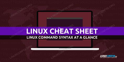 linux cheat sheet linux tutorials learn linux configuration