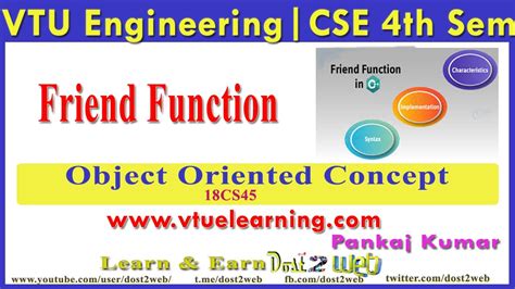 friend function object oriented concept 18cs45 vtu cse syllabus
