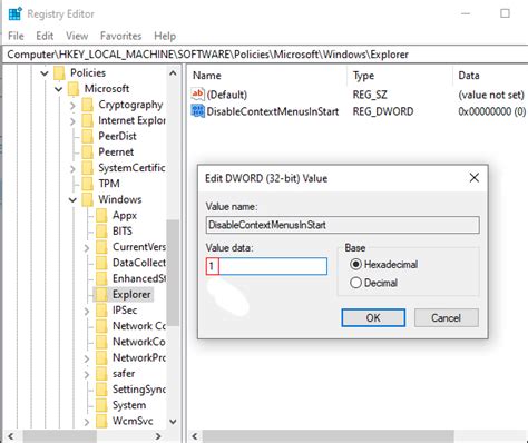 how to disable the right click menu context menu in the start menu on
