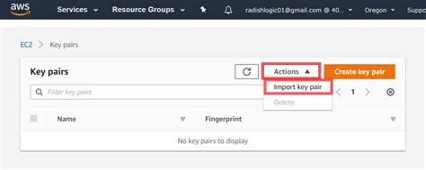 copying a key pair generated by aws to another region