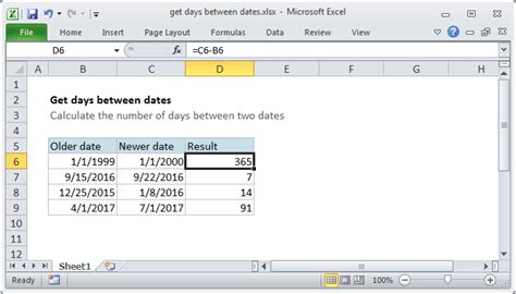 calculate difference between dates xlsx calcult