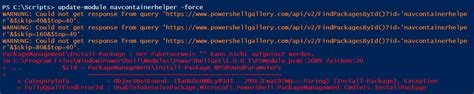 installation errors unable to resolve package source could not get