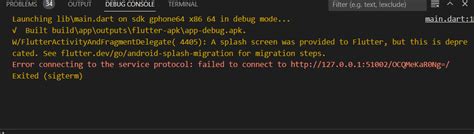 flutter error connecting to the server protocol phpout