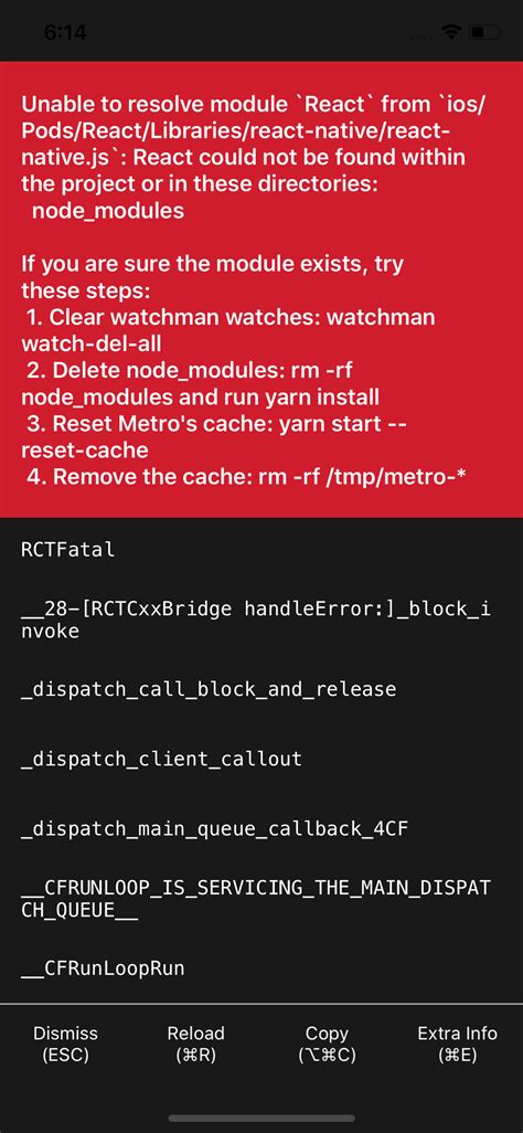 unable to resolve module react after upgrading to 0 61 4 · issue
