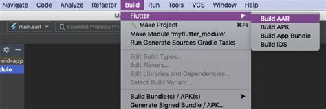 integrate a flutter module into your android project flutter