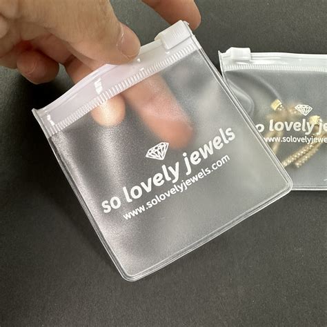 Custom Printed Small Jewelry Frosted Packaging Plastic Bags Wholesale