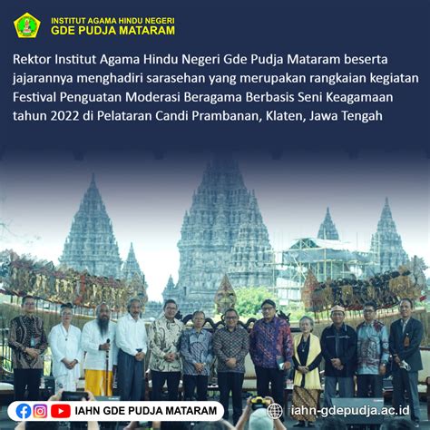 Rektor Institut Agama Hindu Negeri Gde Pudja Mataram Beserta Jajarannya