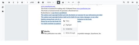 text markup annotations in blazor pdf viewer component syncfusion