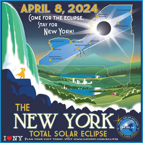 New York State Solar Eclipse View Info Times And Maps