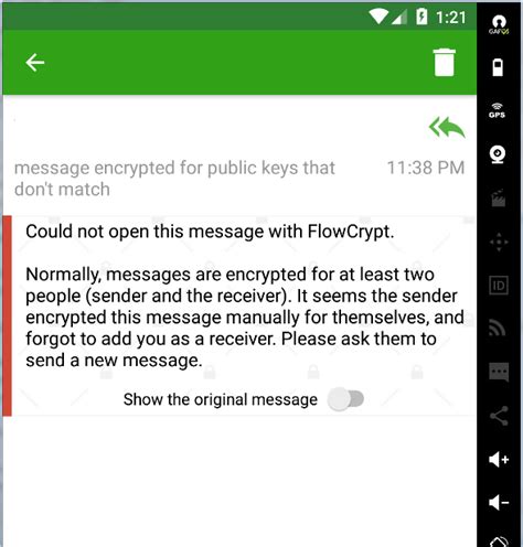 cannot decrypt message error handling · issue 104 · flowcrypt