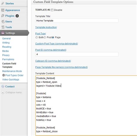 wordpress custom fields and custom field template plugin explained