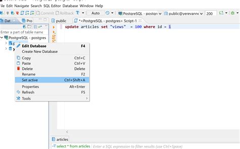 postgresql dbeaver