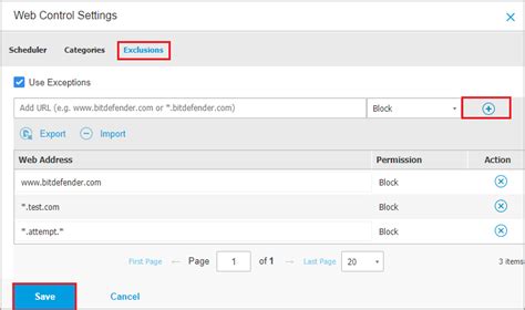 block or allow specific websites with content control