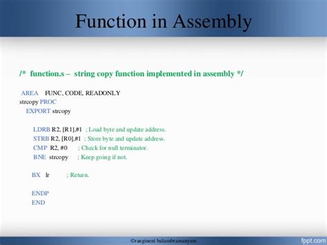 calling assembly functions from c in arm programming