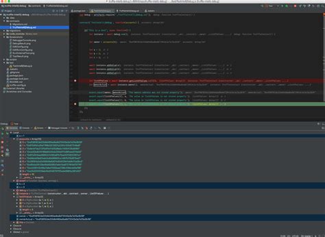 debugging solidity smart contracts inside of the intellij ide