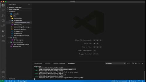 reviewing the project files fullstack asp core and react newline