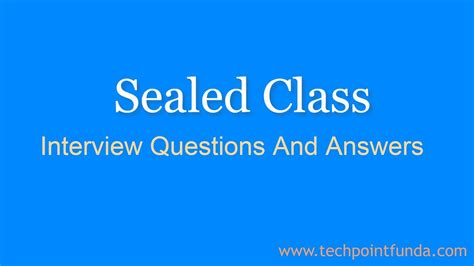 sealed class interview questions and answers c tech point