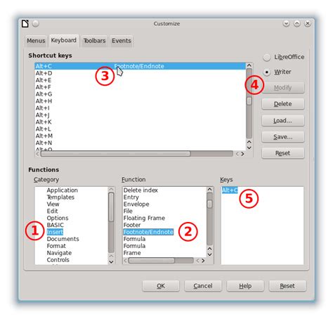 libreoffice writer for beginner footnote