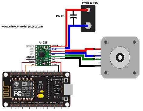 Nodemcu Esp8266 Stepper Motor Nema 17 Controlled Over Wifi