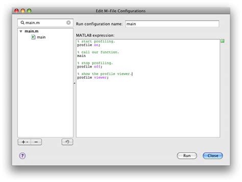profiling using run configurations matlab community matlab and simulink