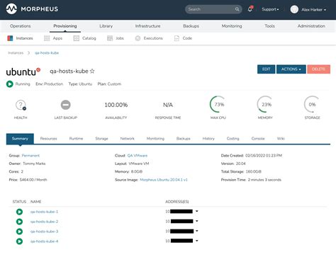 instances — morpheus docs documentation