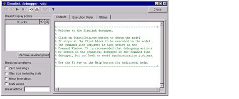 simulink debugger using simulink