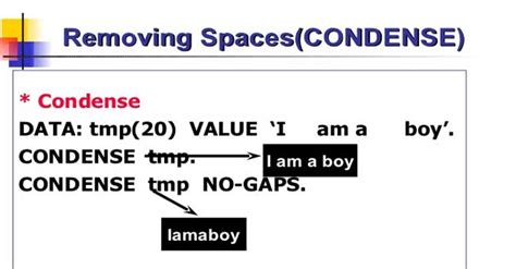 condense statement to remove trim leading spaces from a string