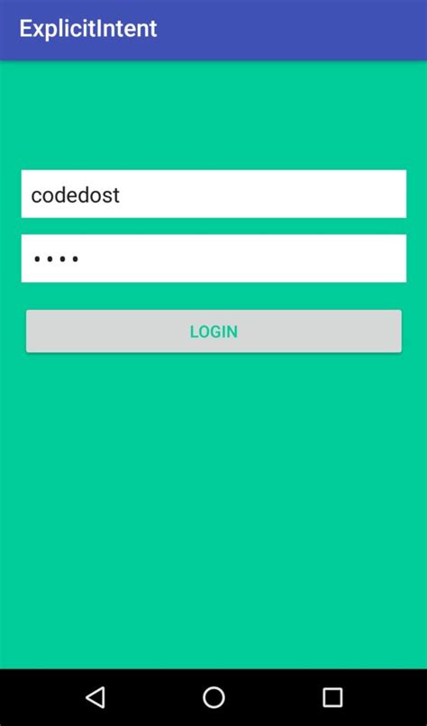 android program to implement explicit intent codedost