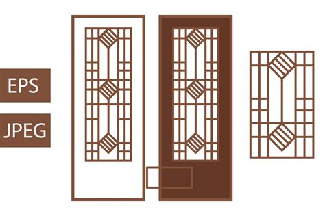 Asian Traditional Window Graphic By Griyolabs · Creative Fabrica