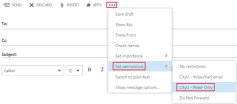 sending viewing confidential email with outlook web app owa