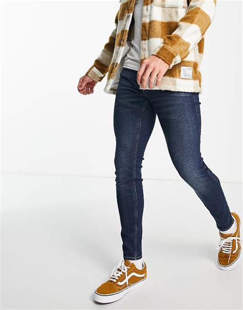 Hollister Super Skinny Fit Jeans In Dark Navy Asos