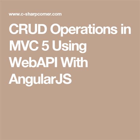 crud operations in mvc 5 using webapi with angularjs