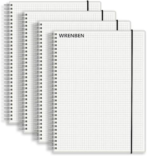 Wrenben 120gsm Graph Paper Composition Notebook A5 Spiral